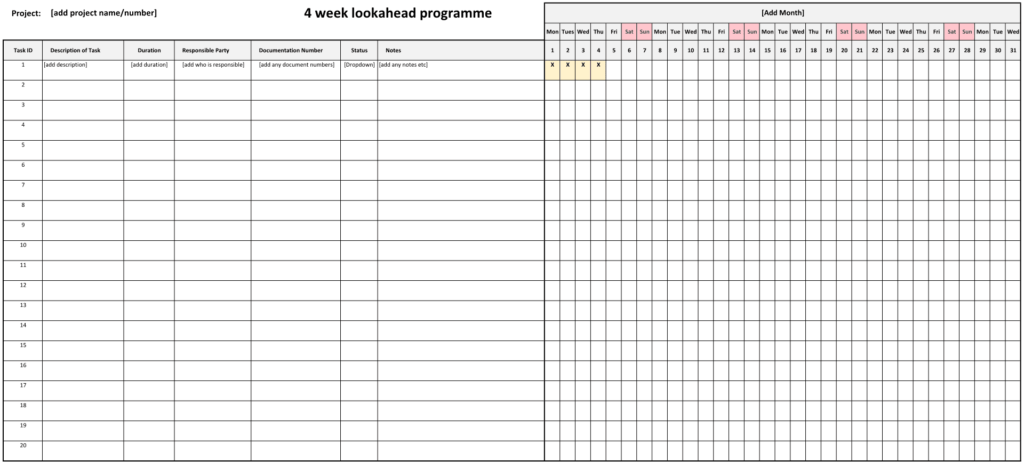 Construction Site Documents for Projects